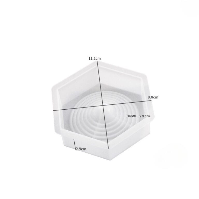 Hexagone Round Jewellery Display Mold - Divera Craft